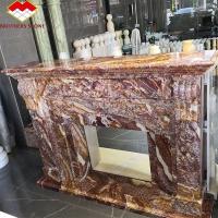 China Modern Italian Style Marble Fireplace Mantel Indoor Decorative Stone Fireplace in Granite for sale