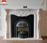 China Modern Italian Style Marble Fireplace Mantel Indoor Decorative Stone Fireplace in Granite for sale