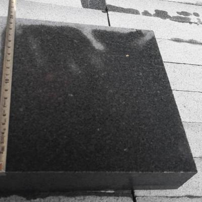 China Chinese Sesame Black G654 Padang Dark Granite Flamed Interlock Tiles For Outdoor for sale