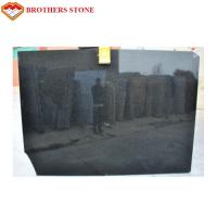 China Dramatic Design Black Galaxy Granite Slab For Kitchen Countertop / Island Top for sale
