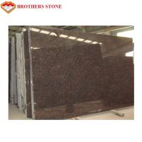 China Natural Stone Tan Brown Granite Tiles Polished Surface Finish 17mm-200mm Thickness for sale