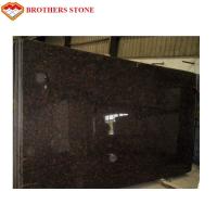 China Natural Stone Tan Brown Granite Tiles Polished Surface Finish 17mm-200mm Thickness for sale