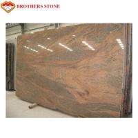 China Alkali Resistance Polished Granite Stone , China Juparana Granite Slabs 2400x700mm for sale