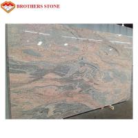 China Alkali Resistance Polished Granite Stone , China Juparana Granite Slabs 2400x700mm for sale