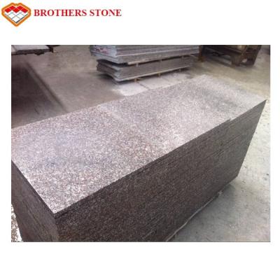 China Custom Peach Flower Red Granite Tiles , G687 Granite Tiles For Bathroom Floor for sale