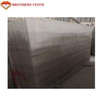 China Athens White Wood Vein Marble , Big Marble Slab Stone Eco - Friendly for sale