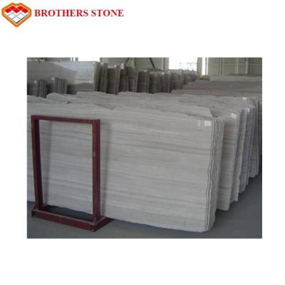 China Italy White Wood Marble Slabs For Bathroom And Kitchen Floor Tiles Decor for sale