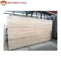 China Chenille White Wood Marble Tile , Polished Marble Floor Tile Smooth Looking for sale