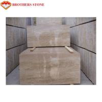 China Natural Stone Travertine Beige Marble Slab 15-30mm Thickness Standard Size for sale