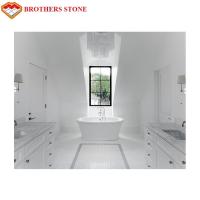China Free Sample Pure White Marble Slab Polished , Crystal White Marble Tiles for sale