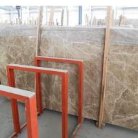 China Custom Size Spain Light Emperador Marble Slab , Wall Marble Tile for sale