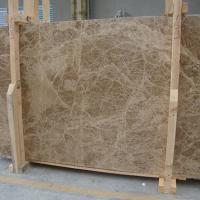 China Custom Size Spain Light Emperador Marble Slab , Wall Marble Tile for sale
