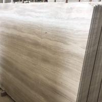 China Standard Size White Wooden Marble Slab 15-30mm Thickness For Indoor for sale