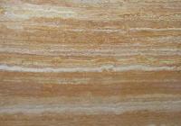 China Gold / Yellow Travertine Marble Decorative Plate Polish Honed CE Certification for sale