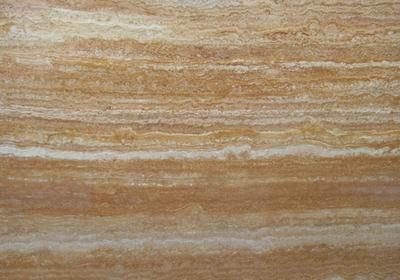 China Gold / Yellow Travertine Marble Decorative Plate Polish Honed CE Certification for sale