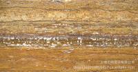 China Gold / Yellow Travertine Marble Decorative Plate Polish Honed CE Certification for sale