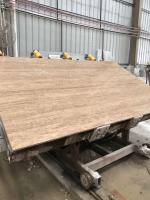 China Iran Yellow Roman Beige Travertine 2cm And 3 Cm Travertine Slabs And Tiles With Mesh On Back for sale