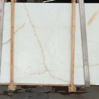 China Popular Beautiful Backlit White Onyx Stone Slab For Floor / Wall / Countertop for sale