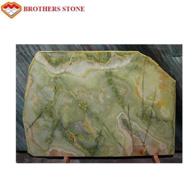 China Green Onyx Marble Stone Slab 15-18mm Thickness For Home Decoration for sale