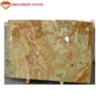 China Customized Size Jade Onyx Slab , Green Onyx Marble Big Slab For Coffee Table for sale