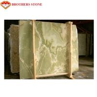 China Customized Light Green Onyx Marble Stone Slab With 15-18mm Thickness for sale