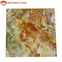 China Customized Light Green Onyx Marble Stone Slab With 15-18mm Thickness for sale