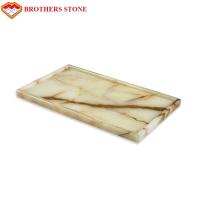 China Luxury Light Green Jade Onyx Slab Plate For Indoor High - Grade Adornment for sale