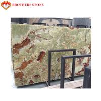 China Popular Natural Light Green Onyx Stone Commercial And Residential Construction Material for sale