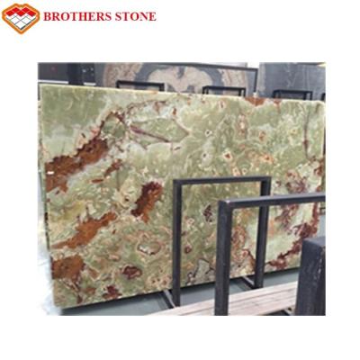 China Popular Natural Light Green Onyx Stone Commercial And Residential Construction Material for sale