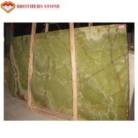 China Light Green Onyx Jade Green Stone Flooring With 15-18mm Thickness for sale