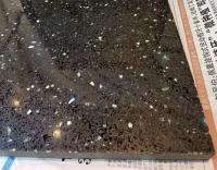 China Black Galaxy Artificial Quartz Stone Slabs , Black Galaxy Quartz Countertop for sale