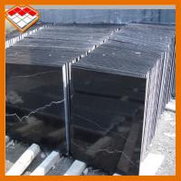 China Polished Marble Stone Tile , Black Marble With White Veins For Sink Wash Basin for sale