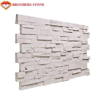 China Exterior Artificial Stone Type Cultured Stone Panel Polyurethane PU Faux Stone Wall Panel for sale