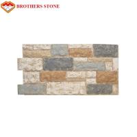 China Solid Surface Deep Slate Stacked Wall Panel , Ledgestone Select Faux Wall Panels for sale