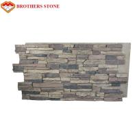 China Solid Surface Deep Slate Stacked Wall Panel , Ledgestone Select Faux Wall Panels for sale