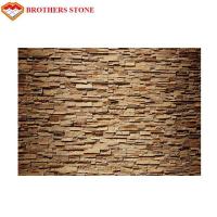 China Dark Color Cultured Stone Faux Stone Walls With Interlocking Panels for sale