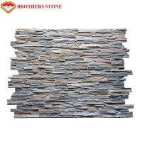 China Dark Color Cultured Stone Faux Stone Walls With Interlocking Panels for sale
