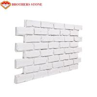 China White FauxBrick Wall Panels Stacked Stone Design Wall Panel for sale
