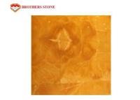 China Fashionable Design Honey Onyx Slab , Orange Onyx Marble For TV Background for sale