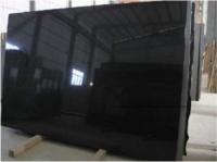 China Pure Black Mongolia Granite Stone Slabs Polished Surface Finishing for sale