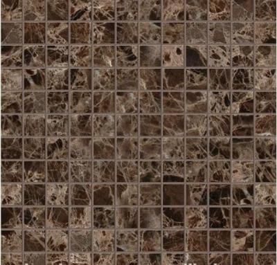 China Dark Emperador Marble Mosaic Polished Cut to Size Marble Tiles for Wall Tile for sale