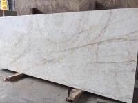 China OEM White Onyx Marble With Khaki Brown Veins Tiles Slab / Countertop Marble Slab for sale