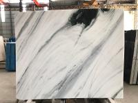 China China Panda White Flooring Counter Kitchen Marble Stone Slab Black Wave Natural Stone for sale