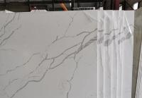 China Gray Vein Calacatta Gold Quartz That Looks Like White Artificial Marble China factory for sale