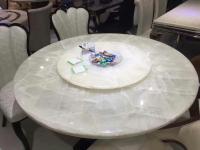 China Ice Age Onyx White Marble Onyx Backlit Semi Precious Stone Table Tops for sale