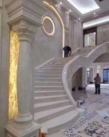 China 30mm Translucent Marble Jade Onyx Slab for Stairs for sale