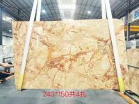 China Surface Finishing calacatta gold porcelain slab , marble table top slab for sale