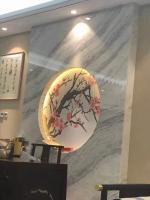 China Grey Veins Marble Stone Slab For Villa and Hotel Wall Panel for sale