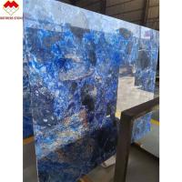 China Natural Blue Terrazzo Ocean Marble Stone Slab Custom Terrazzo Countertops for sale