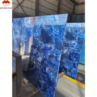 China Natural Blue Terrazzo Ocean Marble Stone Slab Custom Terrazzo Countertops for sale